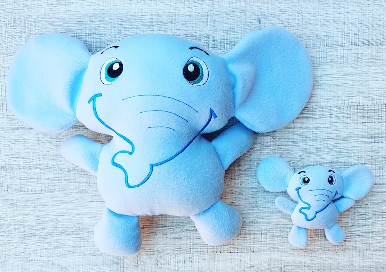 Elephant Stuffie ITH Embroidery Machine Pattern - Etsy