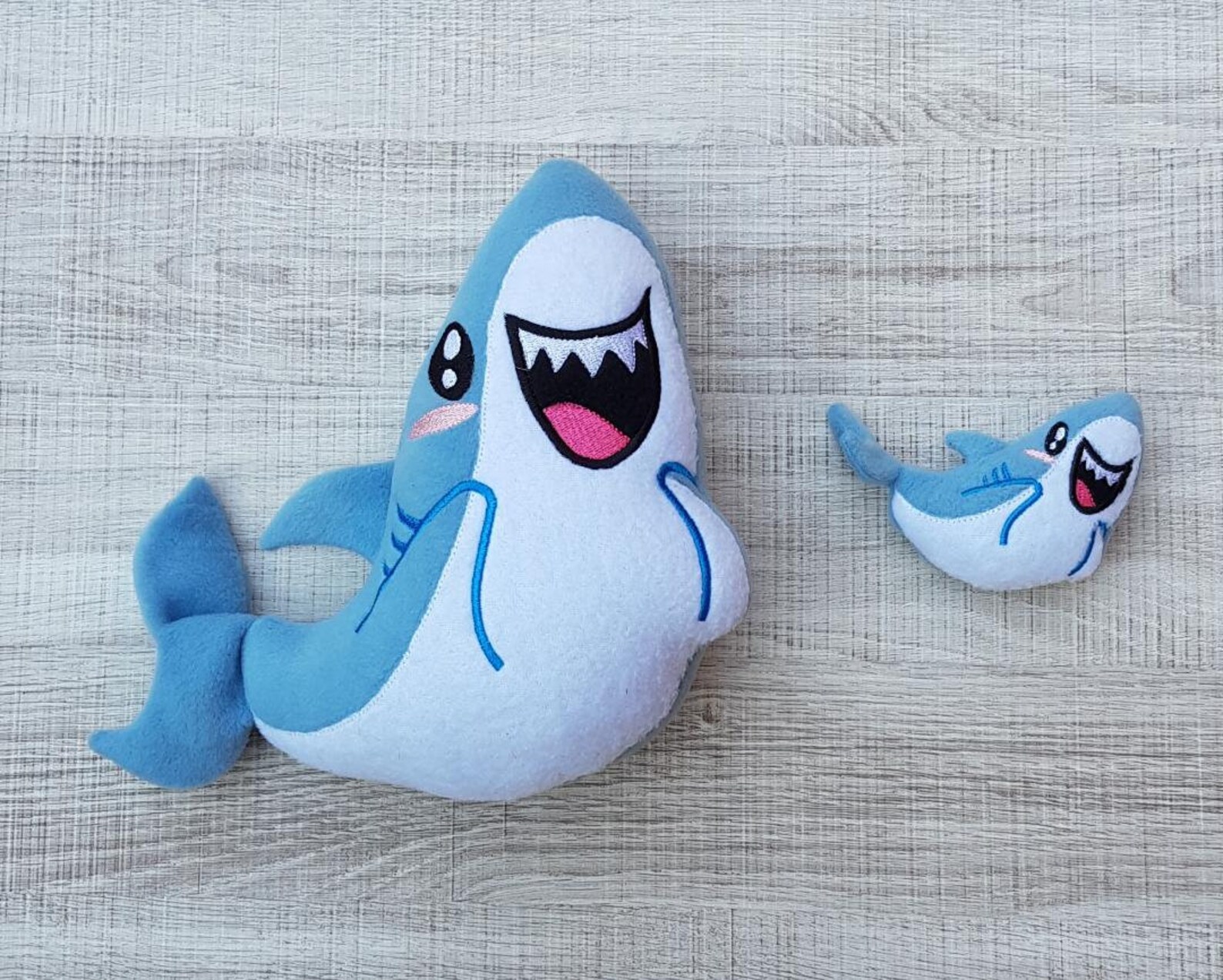 Shark Stuffie ITH Embroidery Machine Pattern - Etsy UK