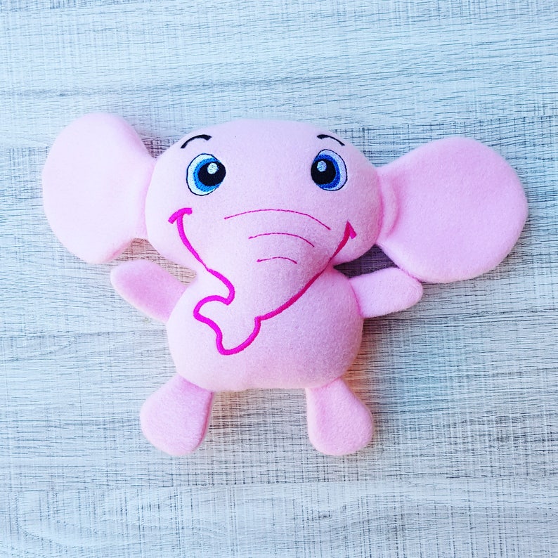 Elephant Stuffie ITH Embroidery Machine Pattern - Etsy UK