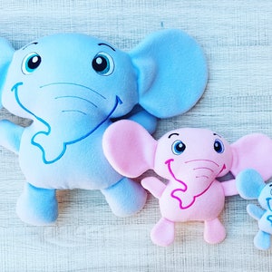 Elephant Stuffie ITH Embroidery Machine Pattern - Etsy