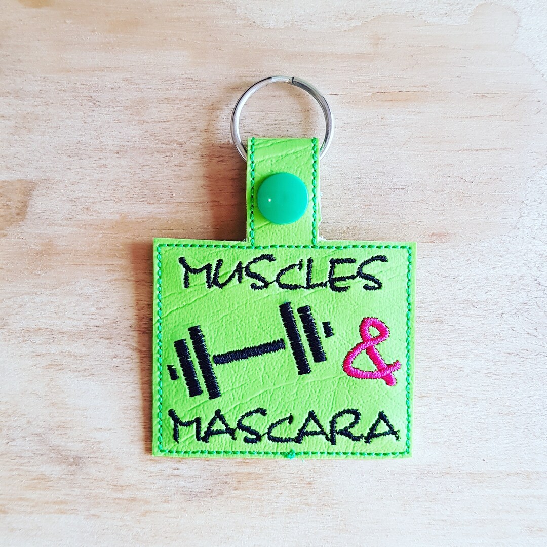 Muscles & Mascara Snap Tab ITH Embroidery Machine Pattern - Etsy