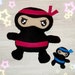 Ninja Warrior Stuffie ITH Embroidery Machine Pattern - Etsy