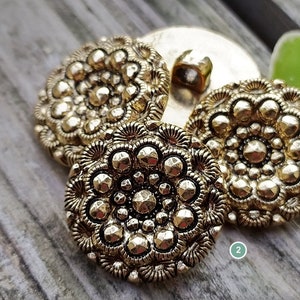 Vintage Antique Gold Buttons,choose Style 25mm(40l) 6 Pieces,high ...