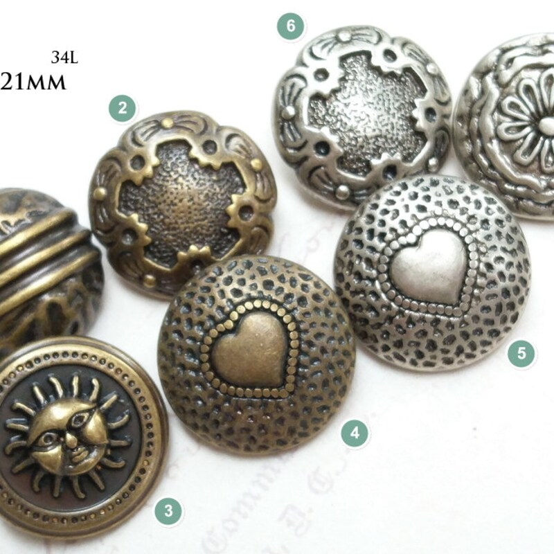 Embossed Buttons - Etsy