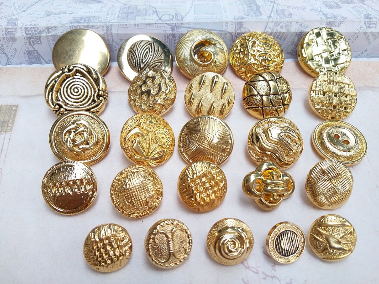 High Quality Mixed Bright Gold Buttons Theme Packs15mm30mm - Etsy