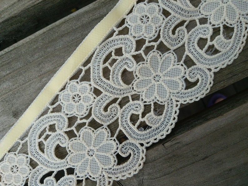 Elegant Upholstery Gimpivoryplastic Beige Faux Lace 70mm by - Etsy