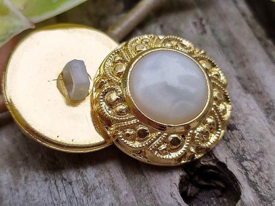 Hermosos botones de oro perlas de colores 20 mm 10 piezas | Etsy