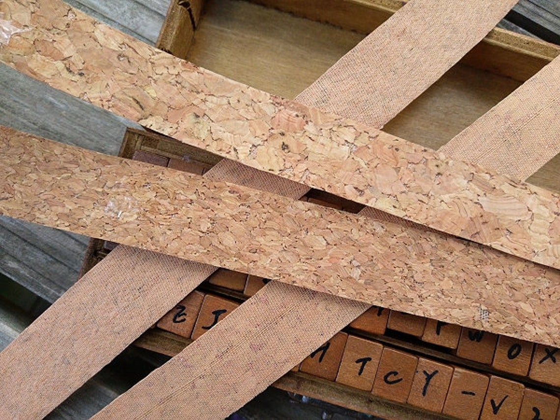 Cork Wire Fabric RibbonChoose Color 38mm1.5 by 3.8 | Etsy