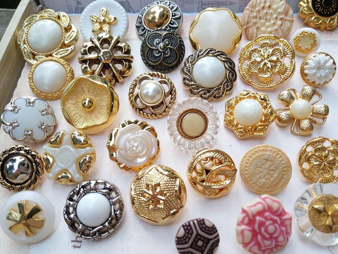 High Quality Mixed Flower Design Buttons Theme Packs15mm30mm - Etsy