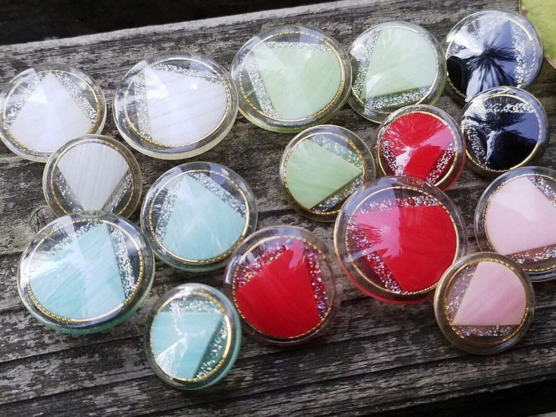 Nylon Candy Gold Clear Buttonschoose Colors and Sizehigh - Etsy