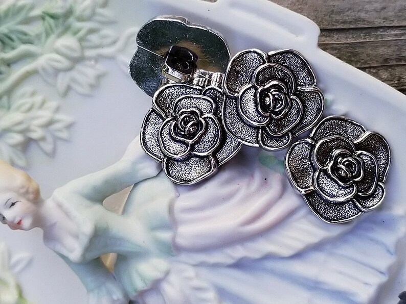 Rose Design Gold/silver Buttons20mm / 25mm decorate Your Own - Etsy