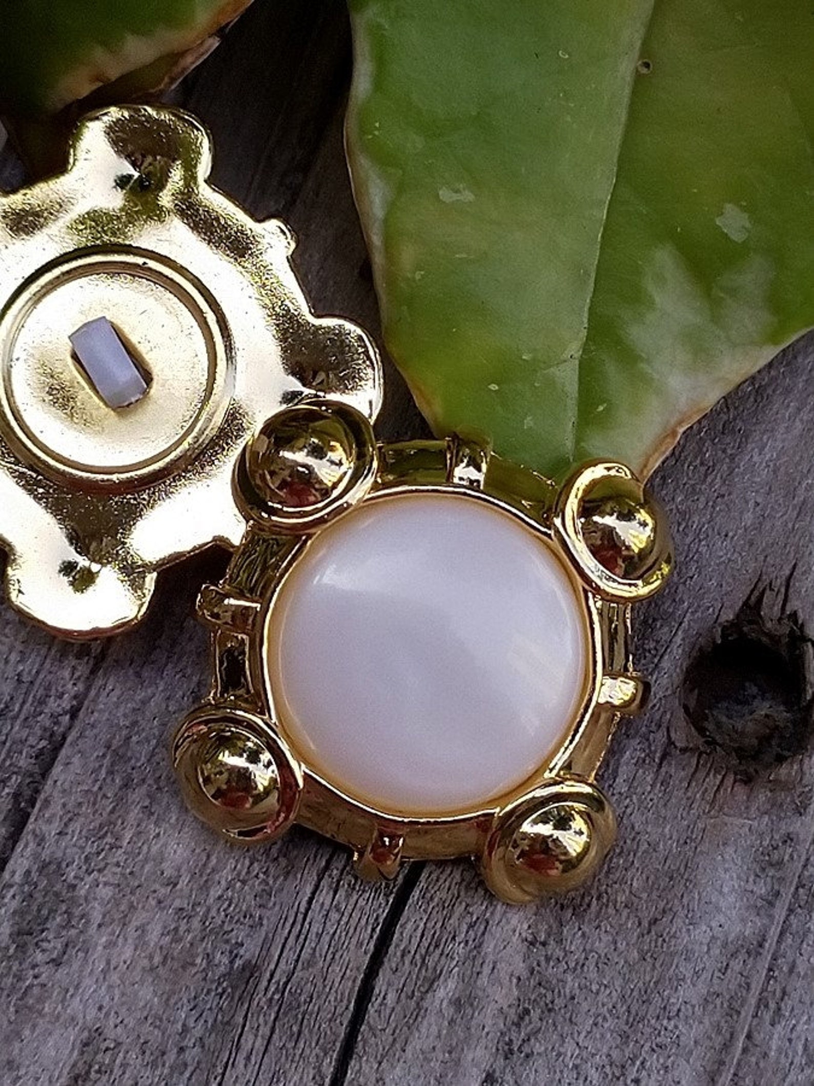 Vintage Buttonsclassical Square Pearl Gold - Etsy