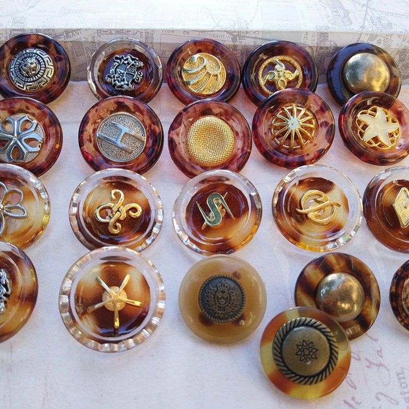 Amber Buttons - Etsy