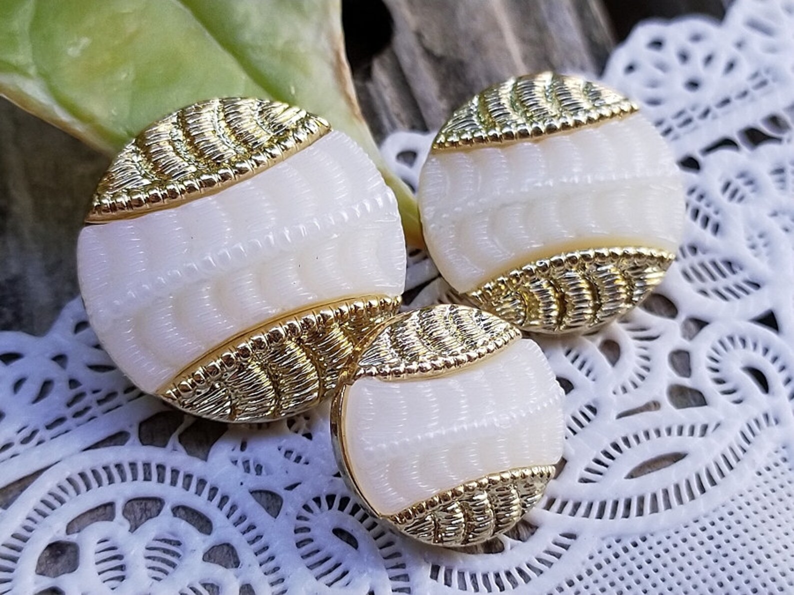 Vintage Buttons,pearl Gold Buttons,15 / 18 / 21mm,high Quality Perfect ...