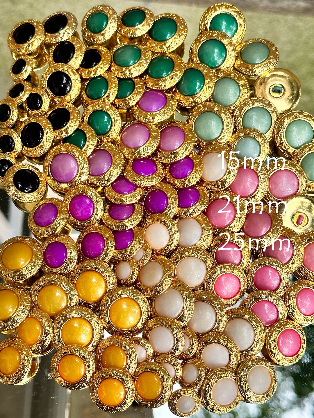 Candy Colors Hand Dyed Buttons. High Quality Button. #hme.7 - Etsy