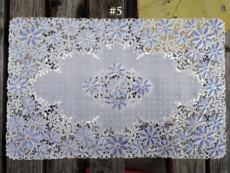 Elegant Colorful Plastic Lace Table Matoutdoor Doilies | Etsy