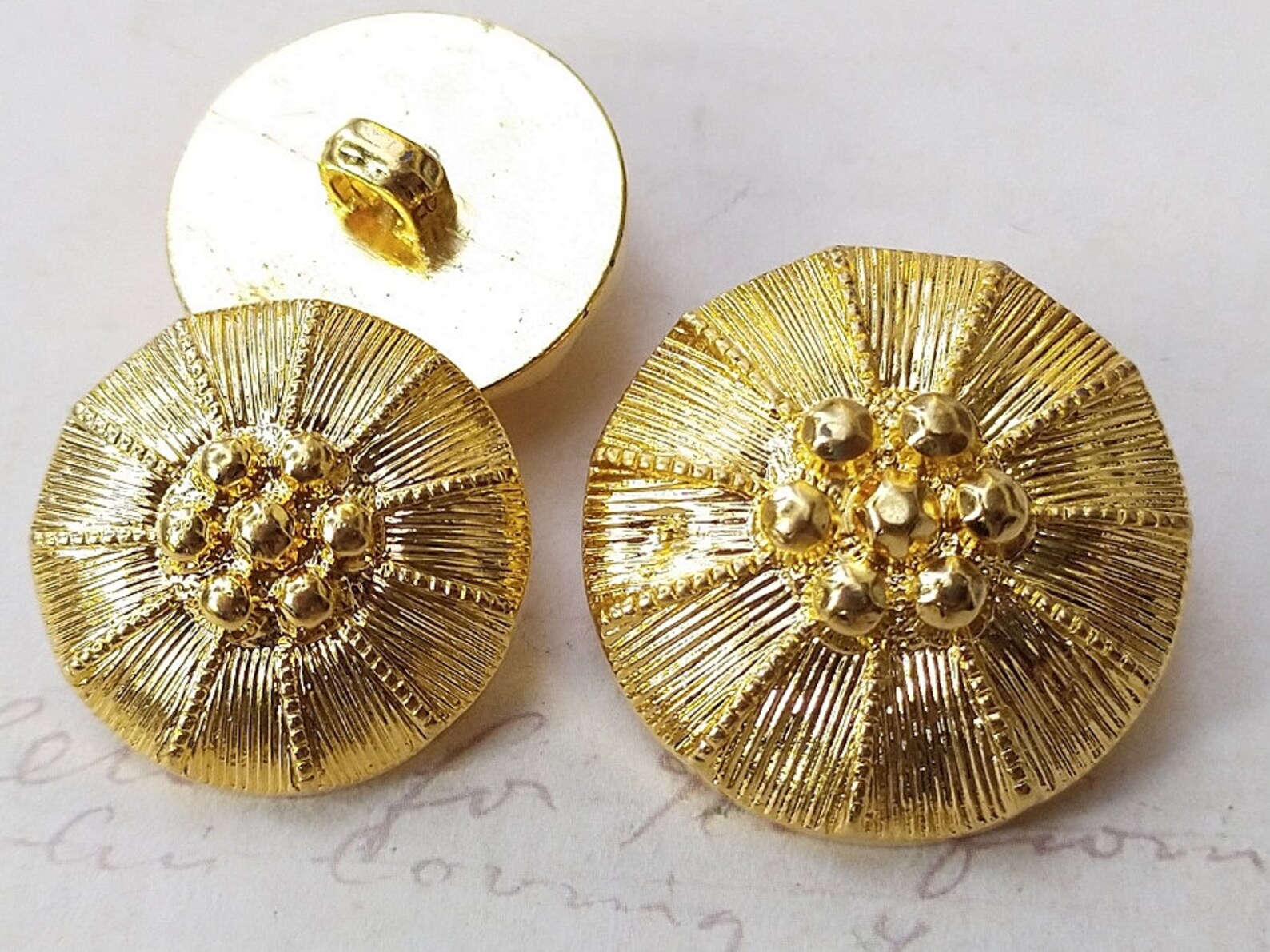 Vintage Buttons,gold Flower Buttons,13mm/15mm/18mm/23mm/28mm,high ...