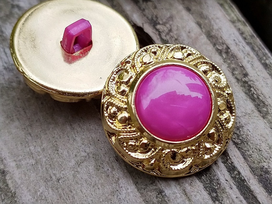 Hermosos botones de oro perlas de colores 20 mm 10 piezas | Etsy