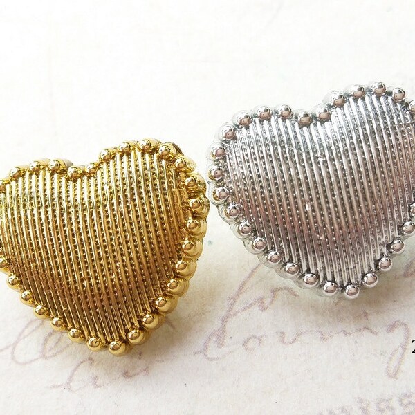 Gold Heart Buttons - Etsy