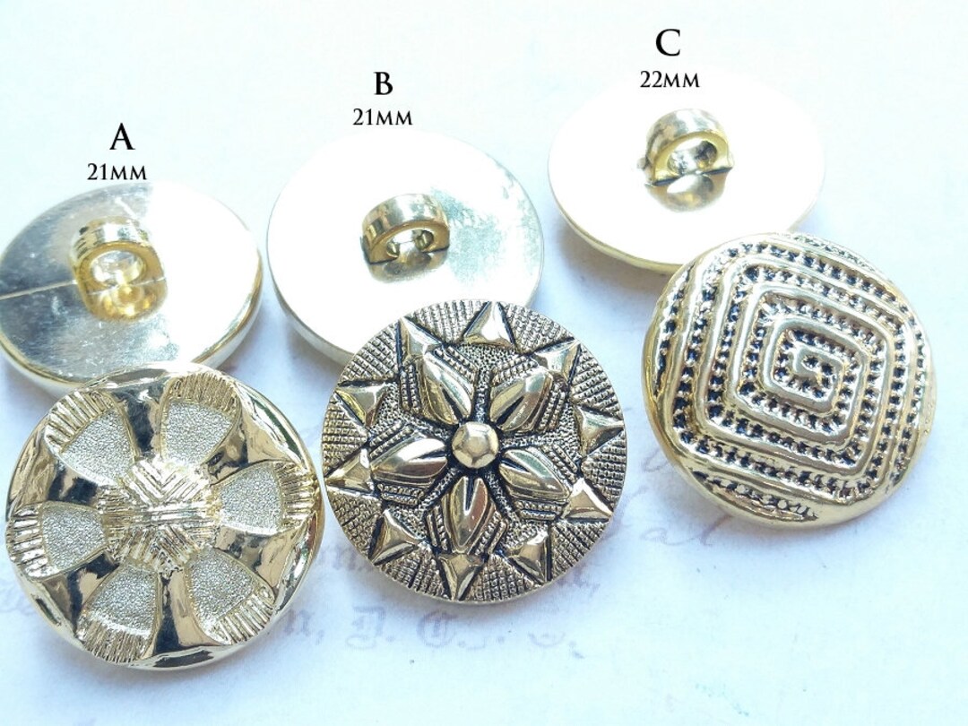 Antique Gold Flower Buttons,21mm(34l)/22mm(35l),high Quality Perfect ...
