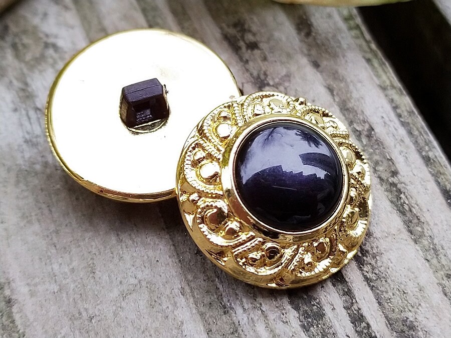 Hermosos botones de oro perlas de colores 20 mm 10 piezas | Etsy