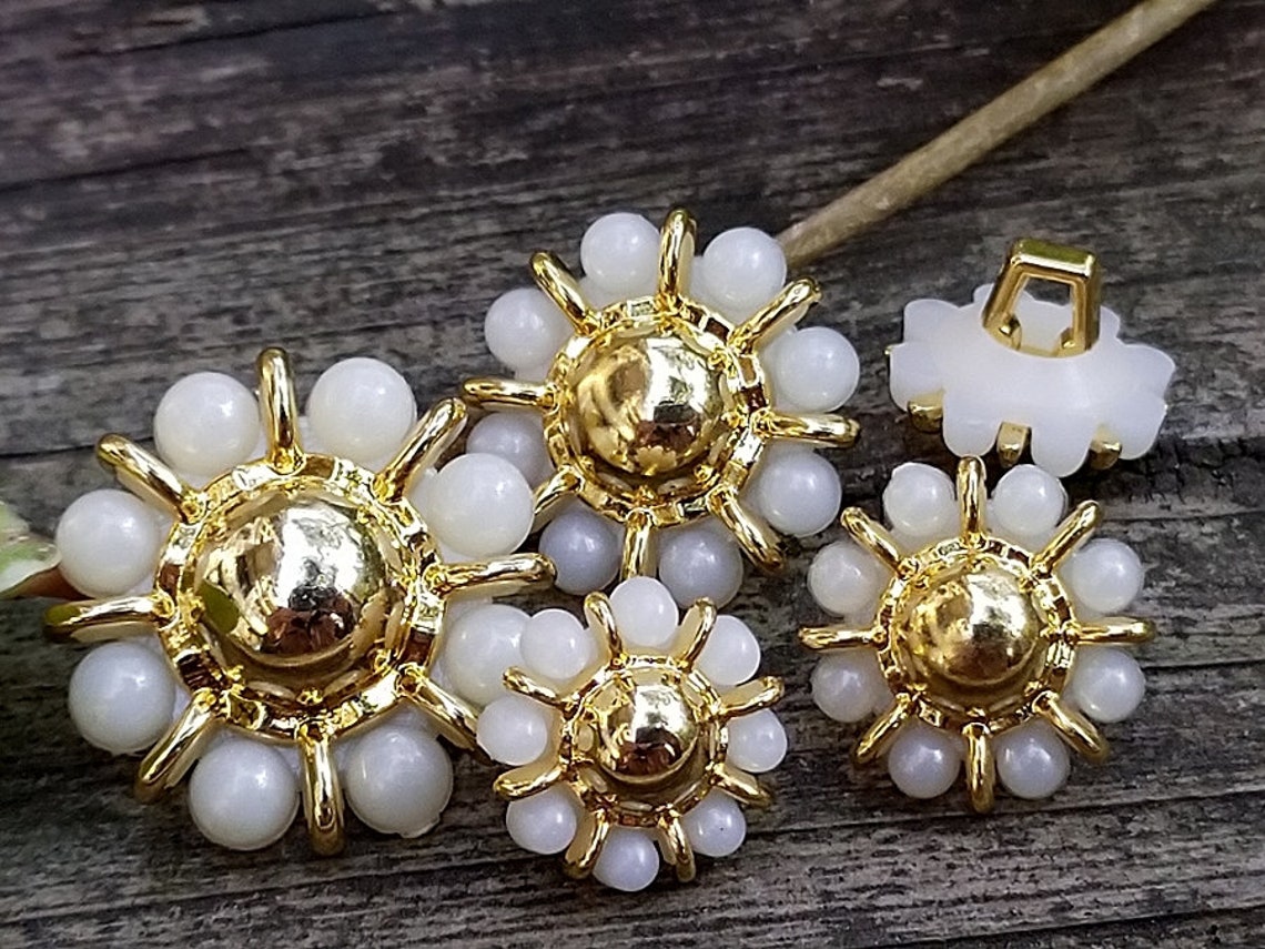 High Quality Pearl Flower Buttons13mm/15mm/18mm/22mmperfect - Etsy