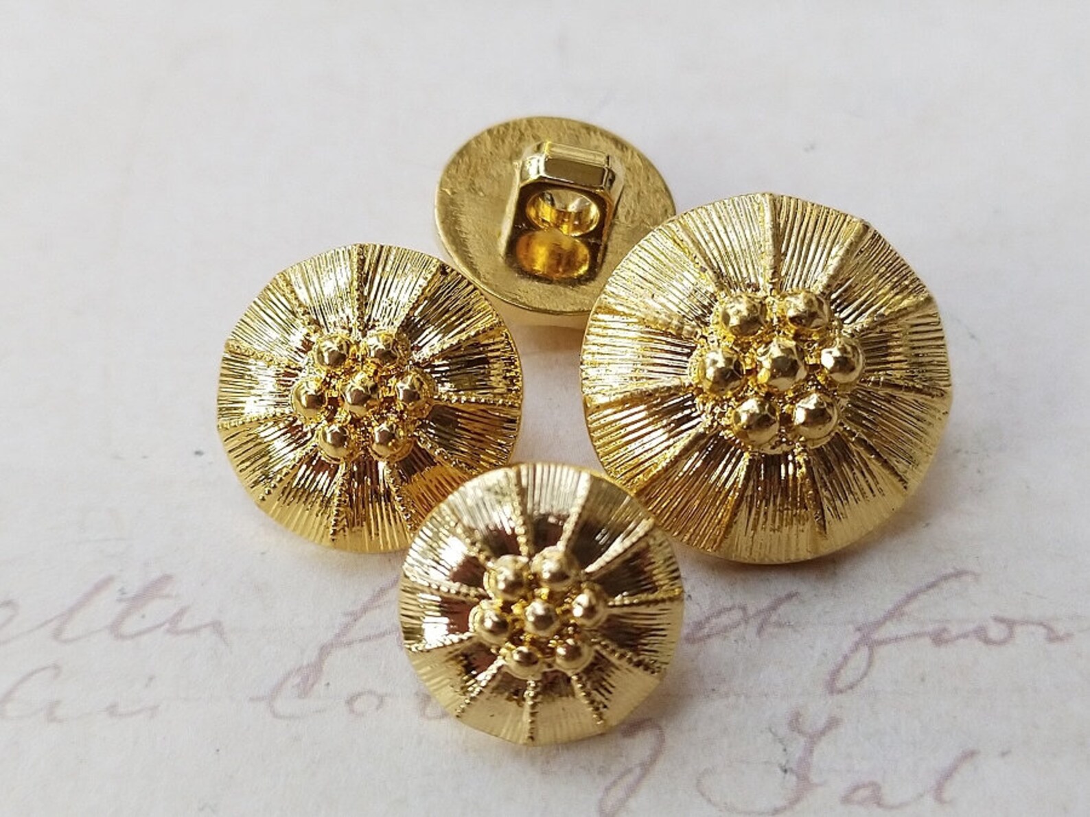 Vintage Buttons,gold Flower Buttons,13mm/15mm/18mm/23mm/28mm,high ...