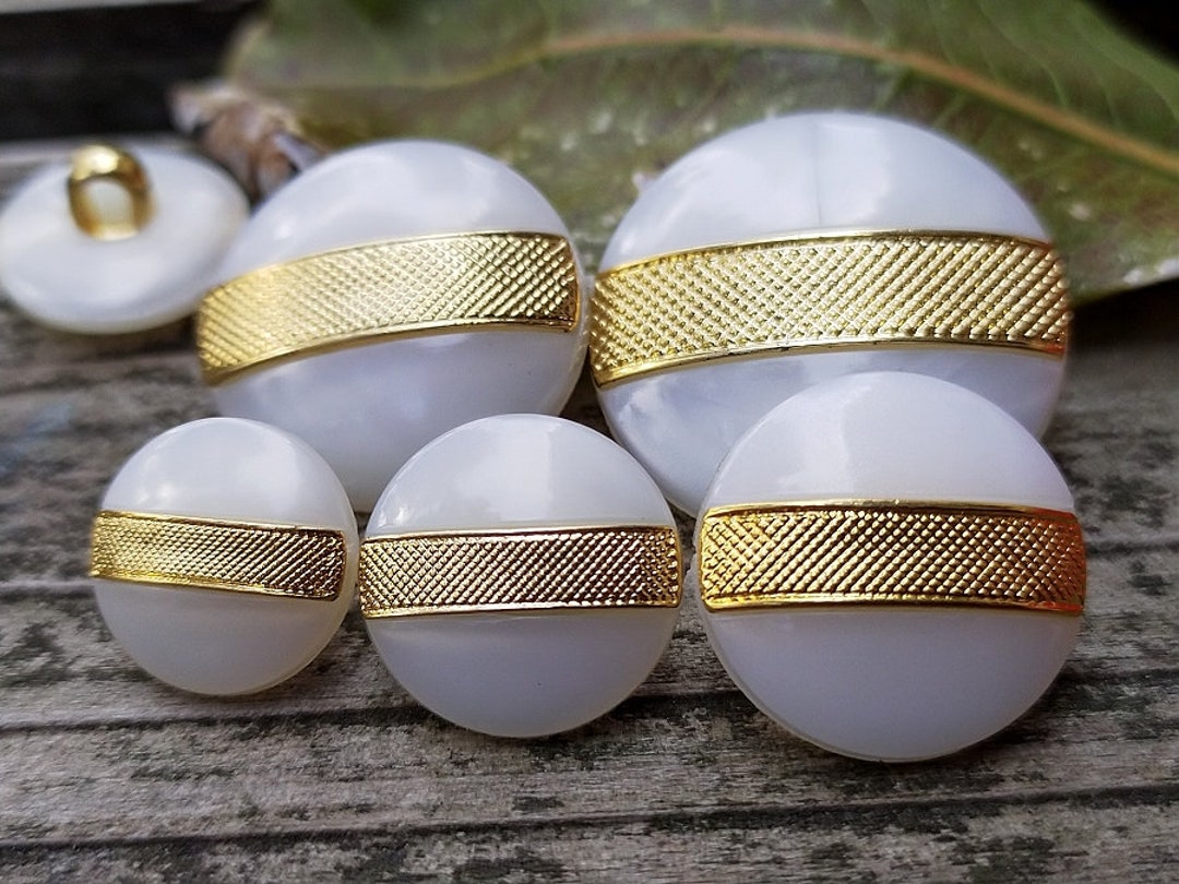 Stylish Simple Style Pearl Gold Buttons,13mm/15mm/18mm/21mm/25mm,high ...