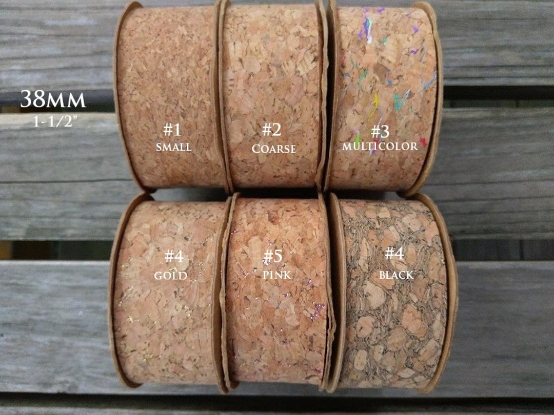 Cork Wire Fabric Ribbon,(choose Color) 38mm(1.5") by 3.8 Meter. Soft ...
