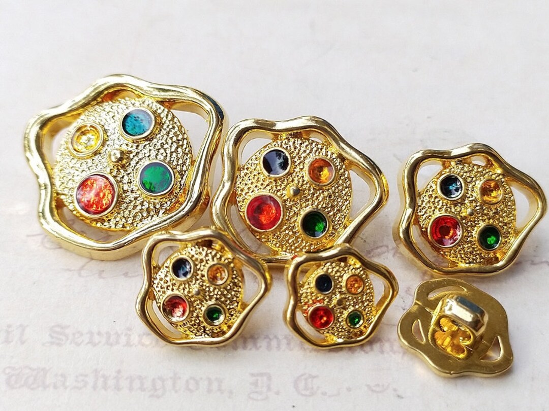 Bohemian Irregular Design Gold Buttons,12mm/15mm/18mm/21mm/25mm,high ...