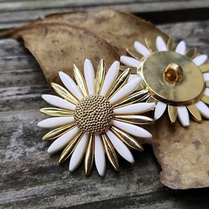 Vintage Gold Flower Buttons,(choose Style & Size) 6 or 8 Pieces ,high ...