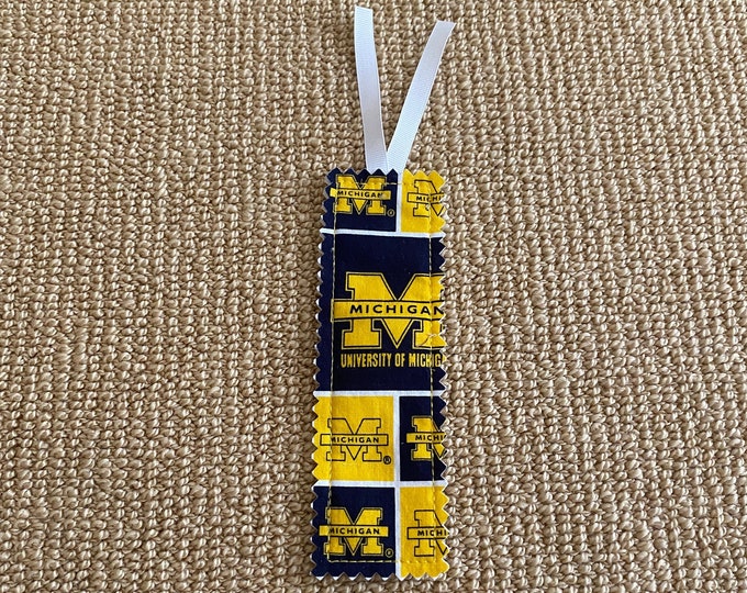 University of Michigan Wolverines Fabric Bookmark - Etsy