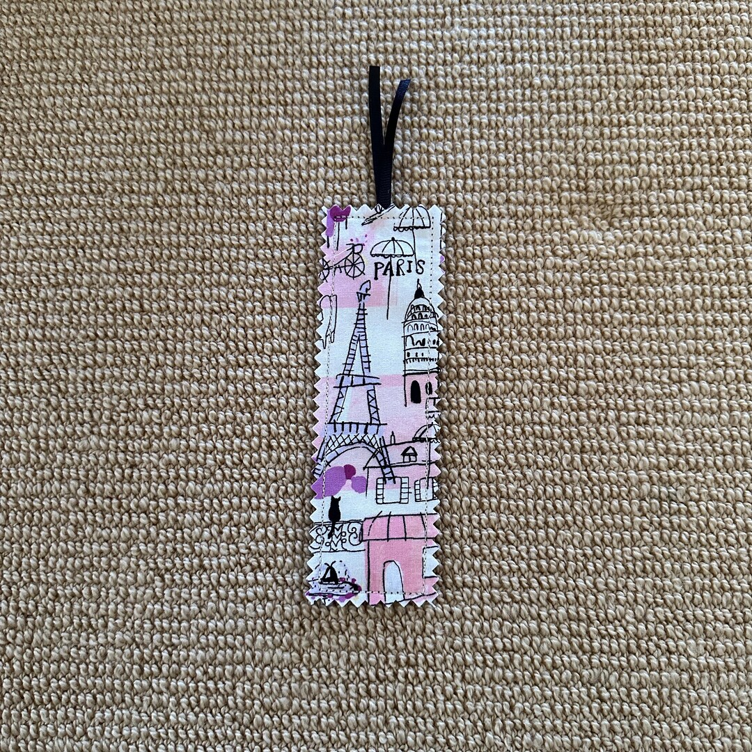 Paris Eiffel Tower Themed Fabric Bookmark - Etsy