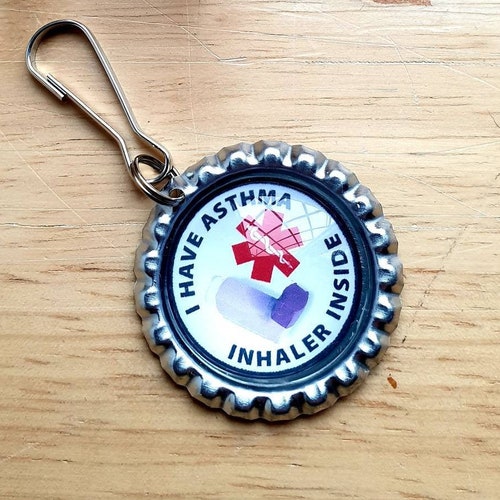Asthma Alert Bag Tag Asthma Inhaler Inside Tag Asthma School - Etsy