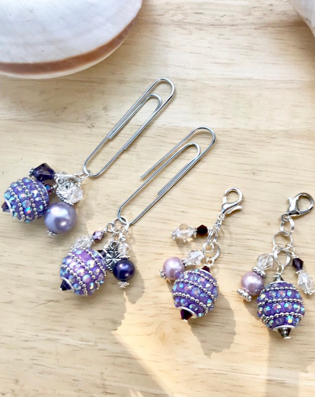 Glitter Sparkle, Journal Charms, Planner Clips, Bookmarks - Etsy