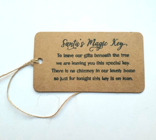 Santa's Magic Key Gift Tag Christmas Gift Tag - Etsy