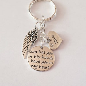 Personalised, in Memory Keyring, Memorial Keyring, God Has You in His ...