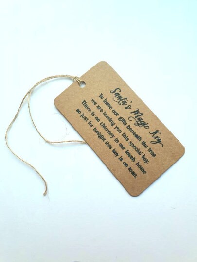 Santa's Magic Key Gift Tag Christmas Gift Tag - Etsy