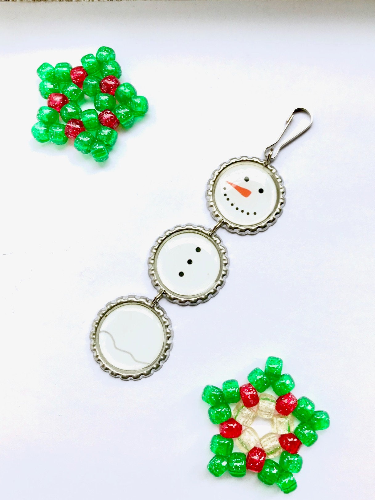 Christmas Decorations Bottle Cap Decorations Personalised | Etsy