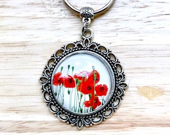 Poppy Keychain - Etsy