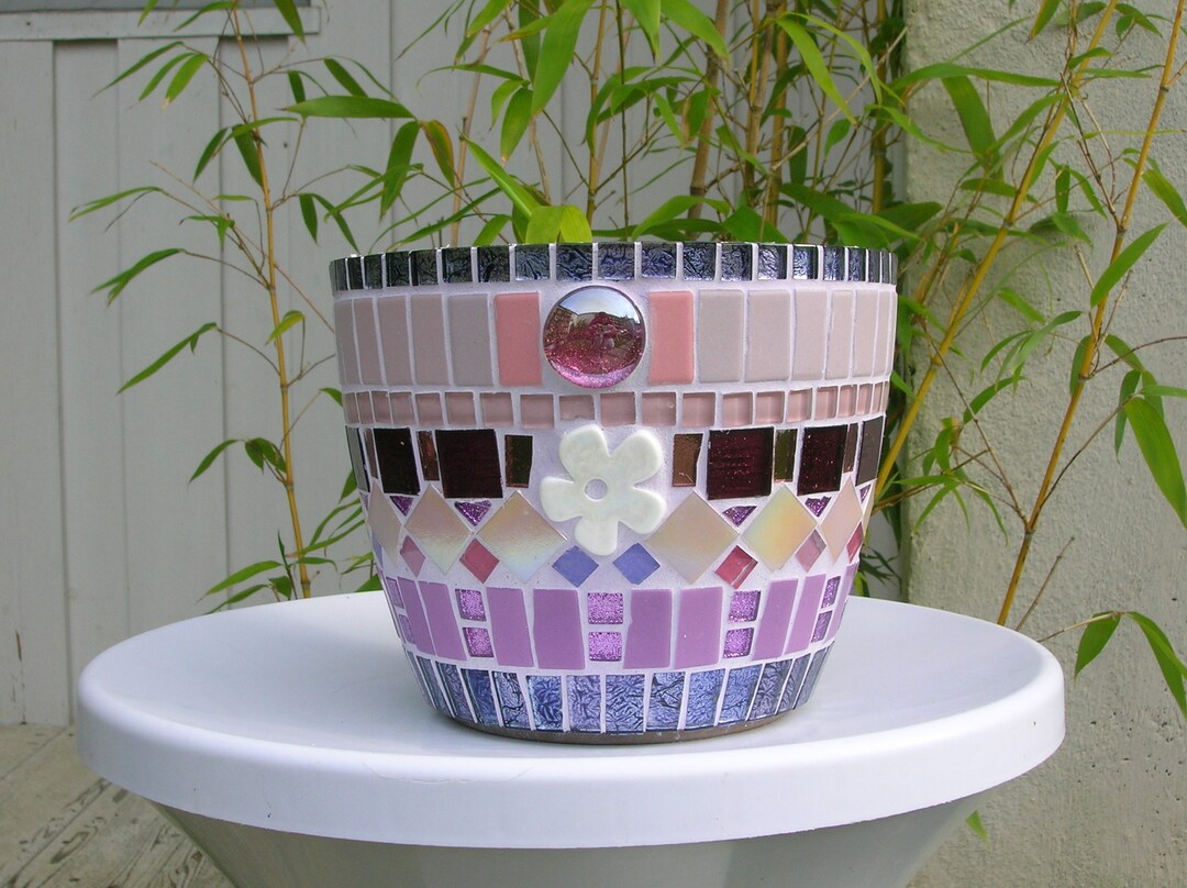 Mosaic Pot Cache, Flower Pot, Flower Pot Cover - Etsy