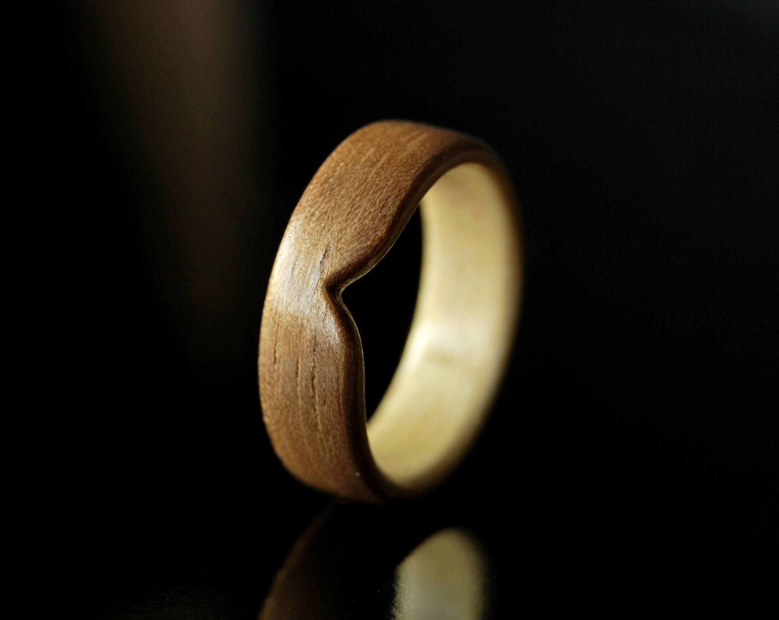 Wooden Rings for Men Mens Wooden Ring Handmade Walnut - Etsy