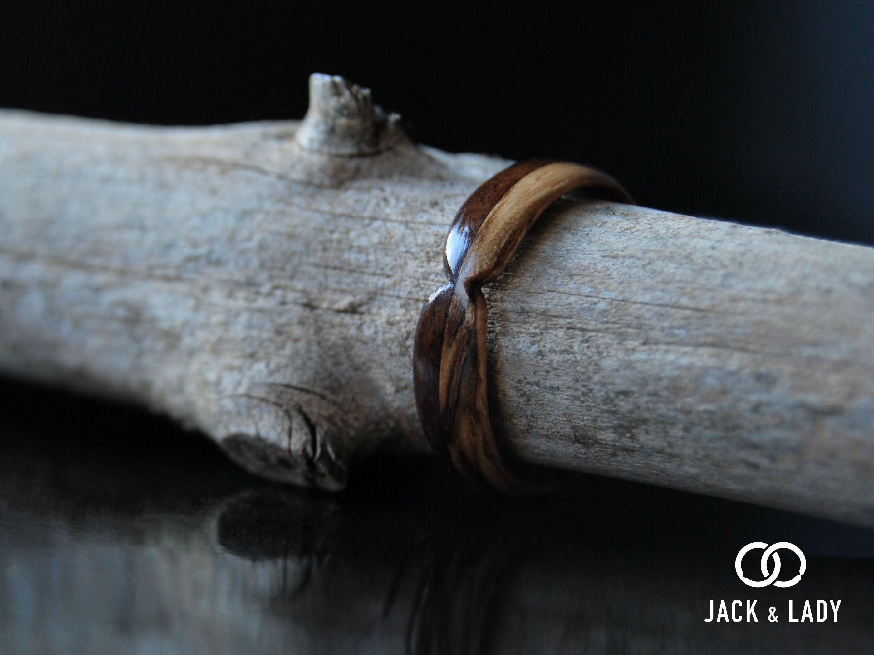 Unique Rings For Her Handmade Wood Ring Women Zebrano & | Etsy