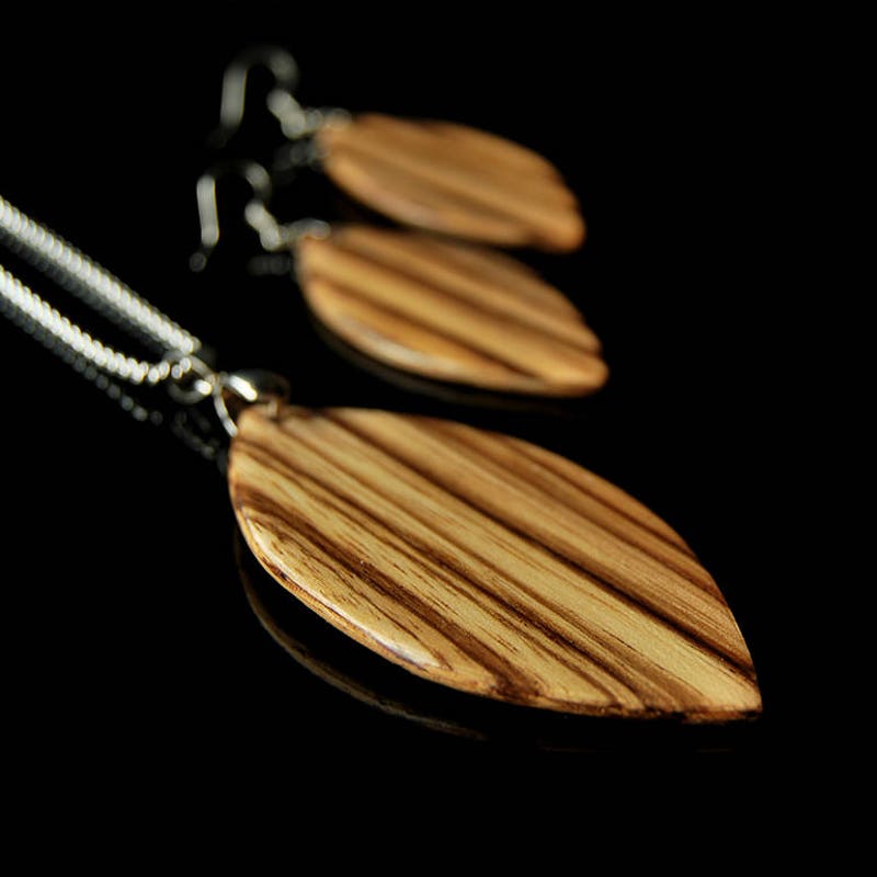 Wood Jewelry Set - Etsy