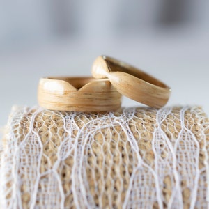 Matching Wooden Rings for Couples • Couples Wooden Ring • Handmade Oak ...