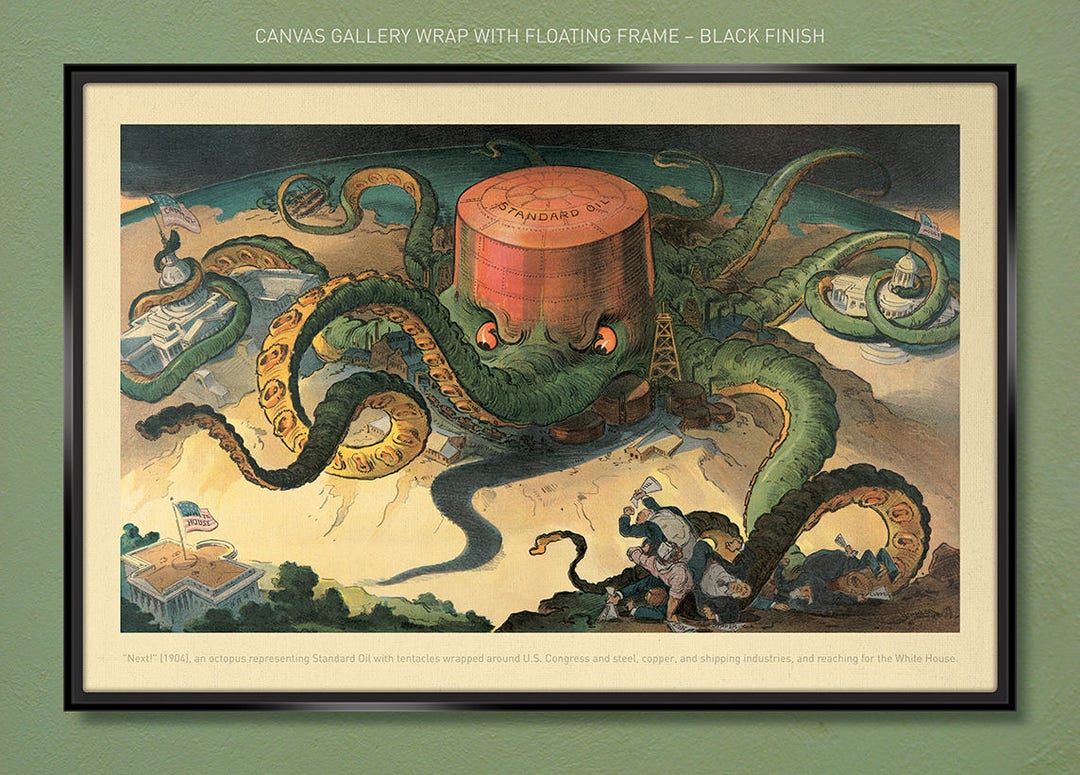 Standard Oil Octopus (1904) by Udo J. Keppler for Puck Magazine 18x12 ...