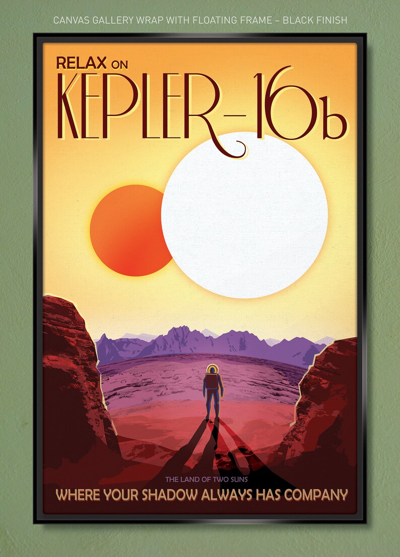 Kepler-16b NASA JPL visions of the Future - Etsy