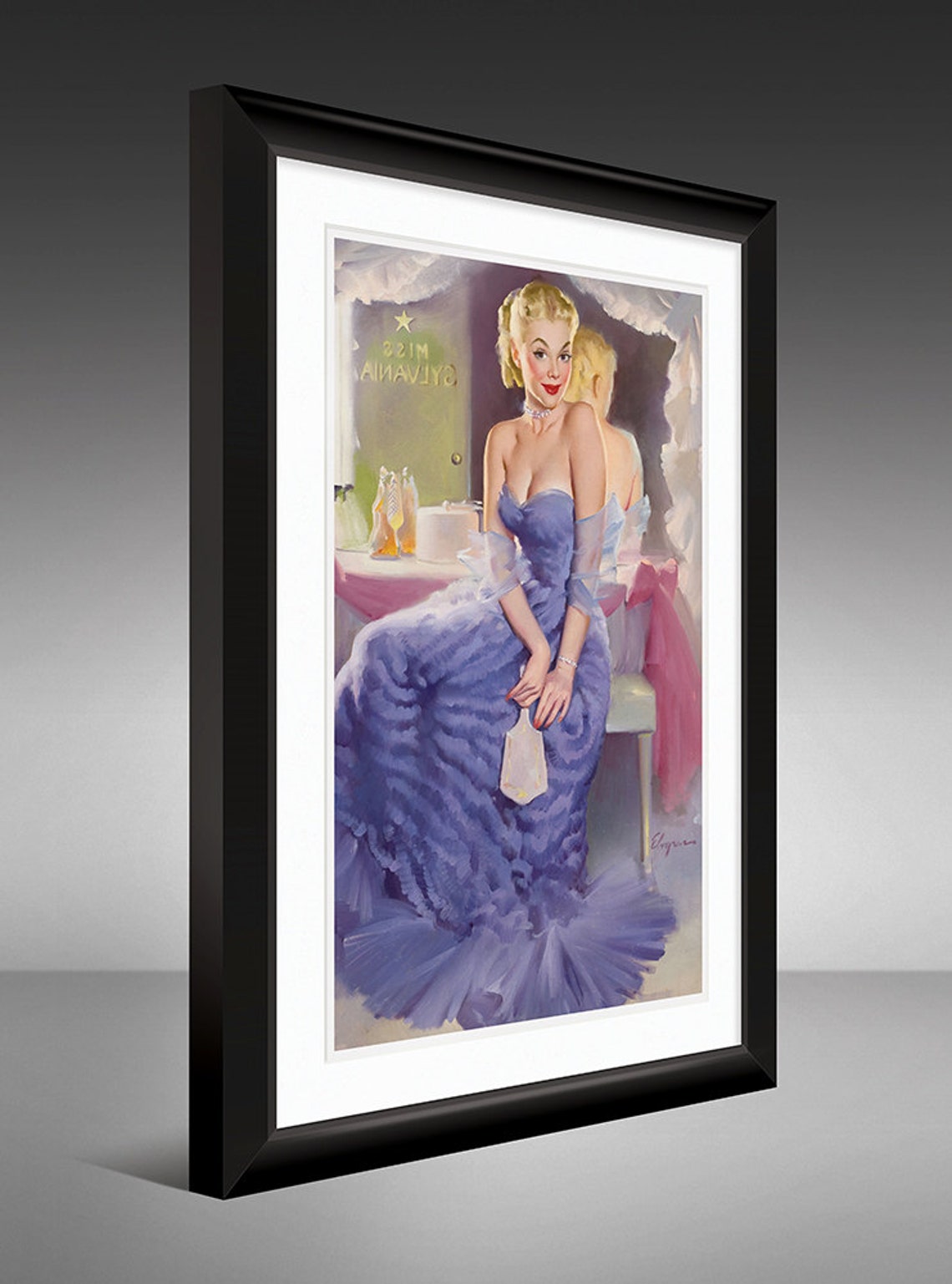Gil Elvgren Miss Sylvania Backstage 12x18 Heavyweight Art Etsy