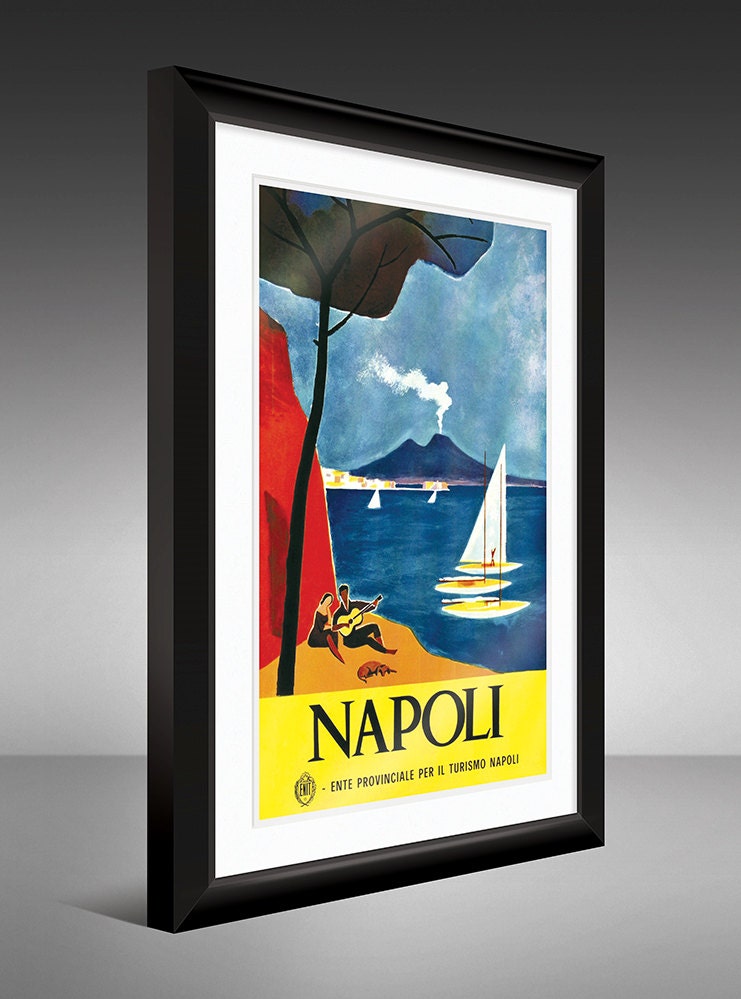 Vintage Travel Poster – Napoli (12x18 Heavyweight Art Print) - Etsy
