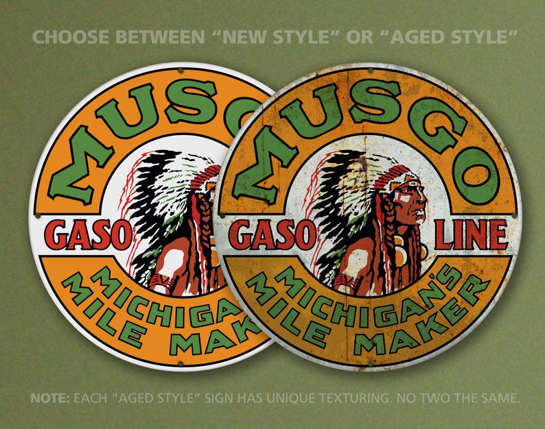 Musgo Gasoline Michigan's Mile Maker Petroliana - Etsy